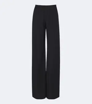 THE ROW Gala Wool Wide-leg Pants - Black