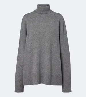 THE ROW Stepny Wool-blend Turtleneck Sweater - Grey