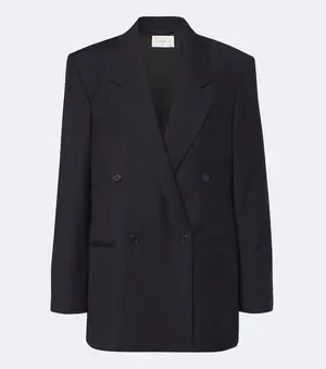 THE ROW Isani Double-breasted Virgin Wool Blazer - Blue