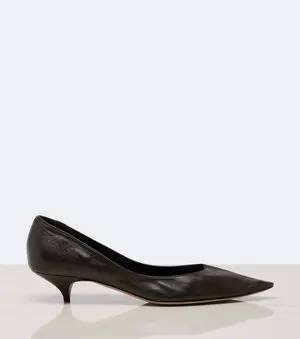 THE ROW Liisa Three Leather Pumps