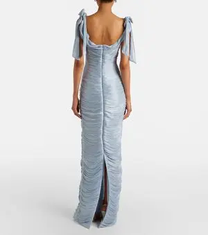 MARMAR HALIM Pleated Taffeta Gown
