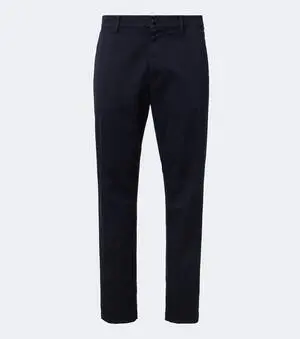 Canali Cotton Straight Chinos - Blue