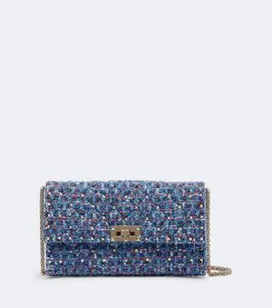 Valentino Garavani Rockstud Spike Tweed Shoulder Bag - Multicoloured