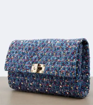 Valentino Garavani Rockstud Spike Tweed Shoulder Bag