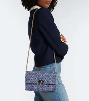 Valentino Garavani Rockstud Spike Tweed Shoulder Bag