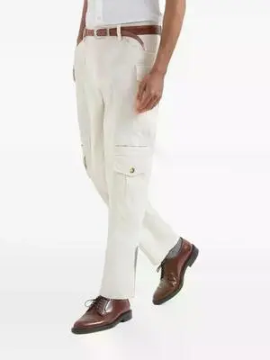 Brunello Cucinelli Peached Cotton Gabardine Explorer Trousers