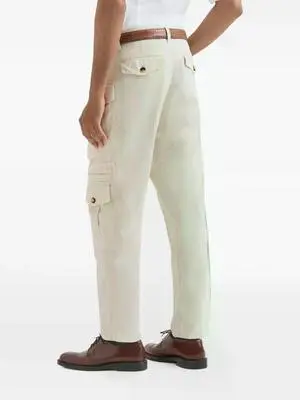 Brunello Cucinelli Peached Cotton Gabardine Explorer Trousers