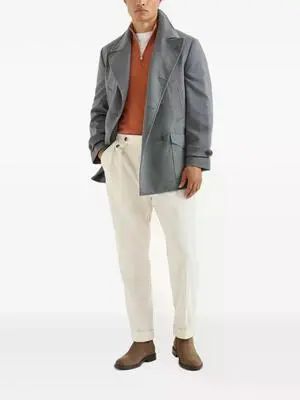 Brunello Cucinelli Cashmere Half-zip Sweater - Orange
