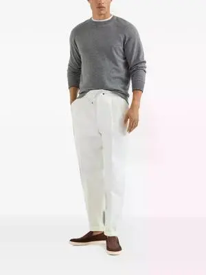 Brunello Cucinelli Chevron-effect Suede Loafer Sneakers