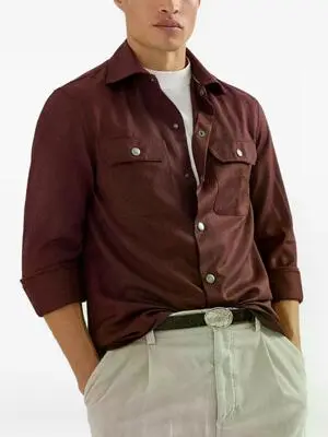 Brunello Cucinelli Flannel Chest-pockets Shirt Jacket