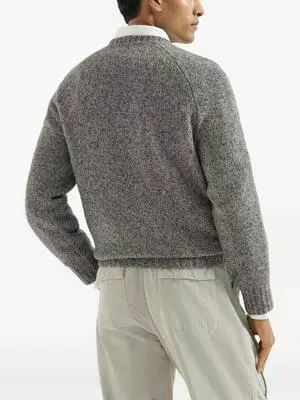 Brunello Cucinelli Virgin Wool, Silk And Cashmere Chiné Sweater