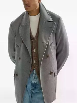 Brunello Cucinelli Virgin Wool Cloth Four-pocket Pea Coat