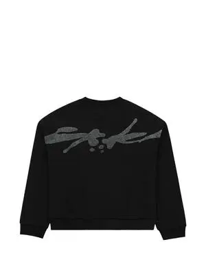 SP5DER Rhinestone-embellished Spider-motif Sweatshirt
