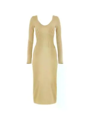 Wolford Merino-wool-blend Midi Dress - Neutrals