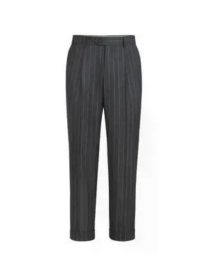 Brunello Cucinelli Super 150s Virgin Wool Batavia Trousers - Grey