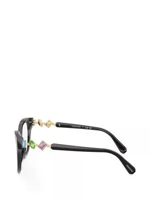 SWAROVSKI Crystal-embellished Geometric-frame Glasses