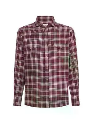 BRUNELLO CUCINELLI Cotton And Lyocell Tartan Flannel Western Shirt