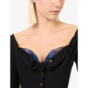 VIVIENNE WESTWOOD Bea Corset Cotton-and-cashmere Cardigan