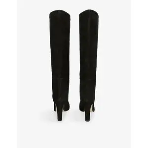 ALEVI MILANO Auryn 95 Suede Heeled Knee-high Boots