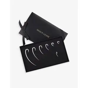 SHAUN LEANE Iconic Hook Sterling- And 0.04ct Diamond Earring Box Set
