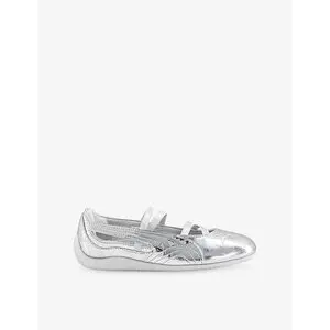PUMA Speedcat Leather Ballet Flats - Silver Feather