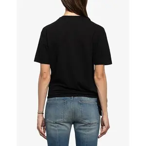 Zadig&Voltaire Edda Embellished Cotton-jersey T-shirt