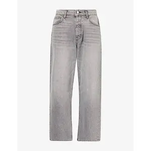 NAHMIAS Wash Baggy Wide-leg Denim Jeans - Grey