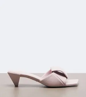Loewe Origami Leather Mules - Pink