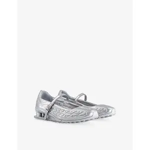 Nike Shox Calistra Woven Mary Jane Trainers - Metallic Silver Metallic