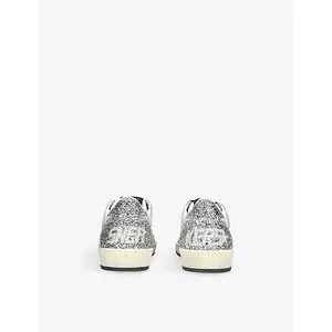 GOLDEN GOOSE Ballstar Glitter And Suede Trainers