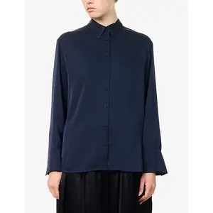 Veronica Beard Lloyd Relaxed-fit Satin Shirt