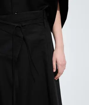 Bottega Veneta Compact Cotton Toile Asymmetric Skirt