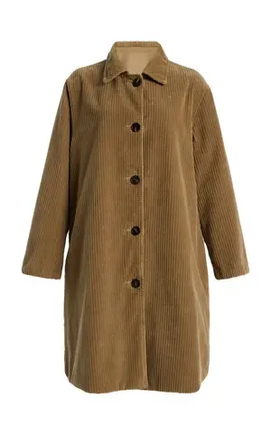 THE ROW Etoli Long Cotton Coat - Tan