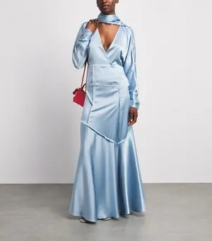 GANNI Satin Maxi Skirt