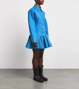 GANNI Stretch-cotton Mini Shirt Dress