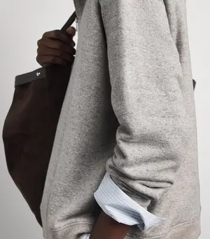 FRAME Wool-cotton Half-zip Funnel Neck Sweater