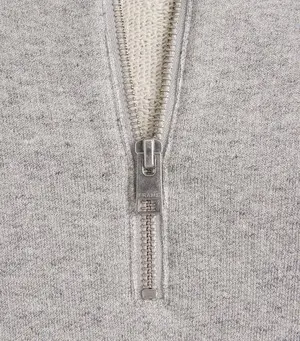 FRAME Wool-cotton Half-zip Funnel Neck Sweater