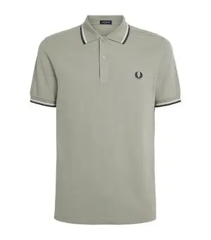 Fred Perry Cotton Twin Tipped Polo Shirt - Green
