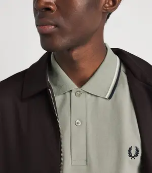Fred Perry Cotton Twin Tipped Polo Shirt - Green