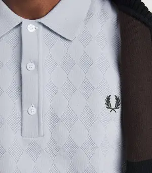 Fred Perry Cotton Pointelle Polo Shirt