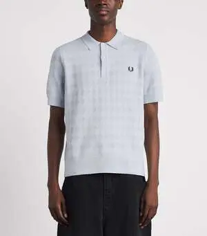 Fred Perry Cotton Pointelle Polo Shirt