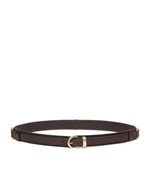 Max Mara Leather Buckle Belt - Brown