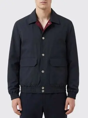 Brunello Cucinelli Virgin Wool And Silk Jacket - Blue