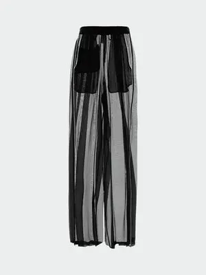 Dolce & Gabbana Silk Palazzo Trousers With Drawstring
