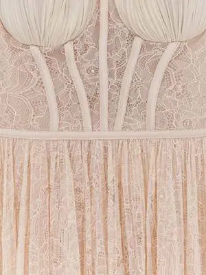 Elisabetta Franchi Lace Corset Detail Dress