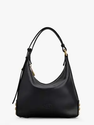 TOD'S Mini Bag Metal Dots Leather Shoulder Bag - Black