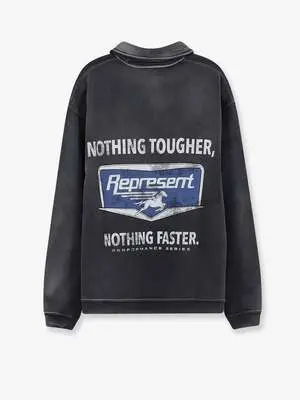 REPRESENT Cotton Sweatshirt With Front Logo Print