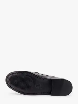 ALOHAS Leather Rivet Loafers - Brown