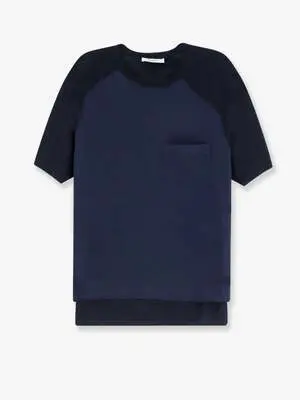 Max Mara Mxmgolfo Silk And Cashmere Top - Blue