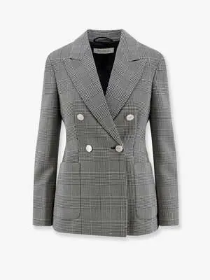 Max Mara Mxmaccordo Double-breasted Virgin Wool Blazer - Black